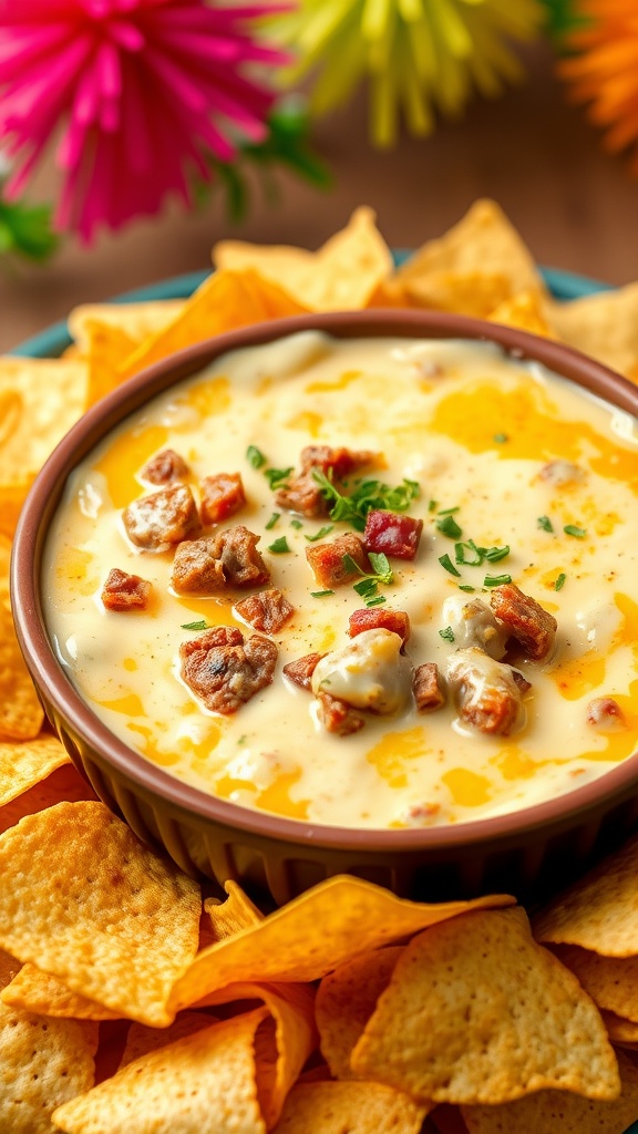 Cheesy Beef Queso Dip Recipe
